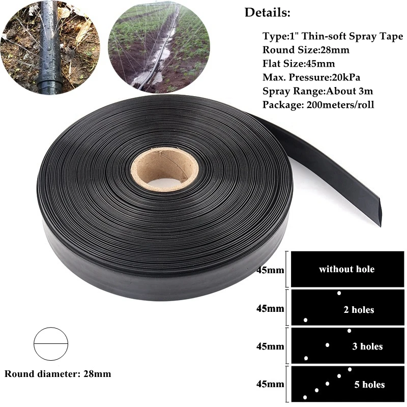 20/50/100m 1" Φ28mm Agriculture Drip-Hose Irrigation Tape Greenhouse ...