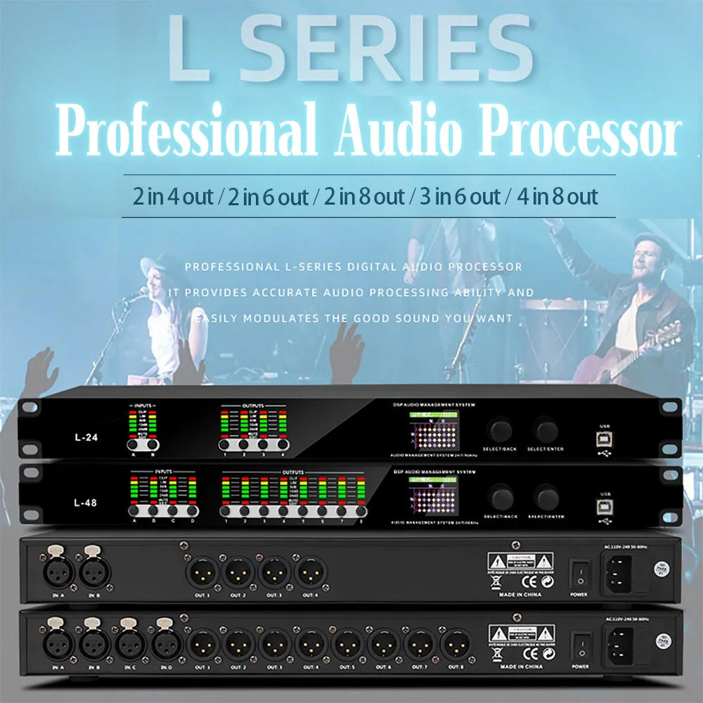 L-Series-4-In-8-Out-Digital-Audio-Processor-Professional-32-bit-DSP ...