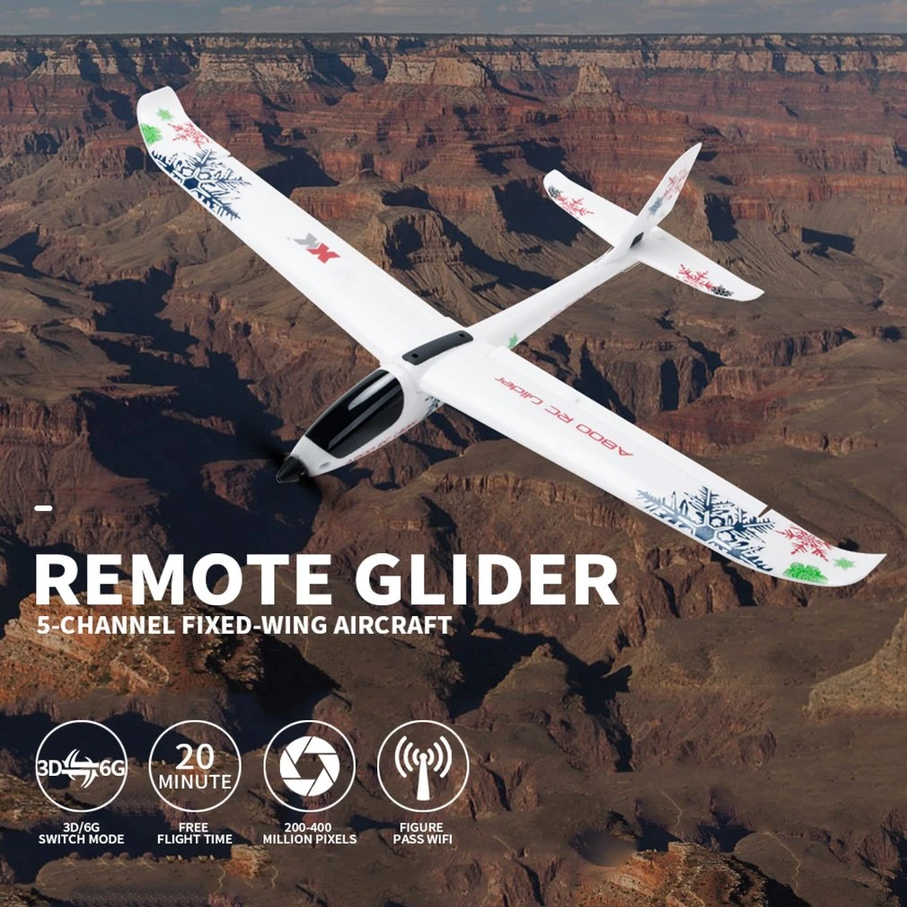 XK A800 4CH 780mm 3D6G System RC Glider Airplane Remote Control ...