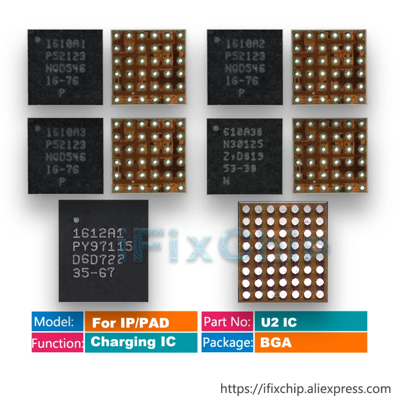 1pcs-Original-U2-tristar-USB-IC-Chip-1612A1-610A3B-1610A3-1610A2-1610A1 ...