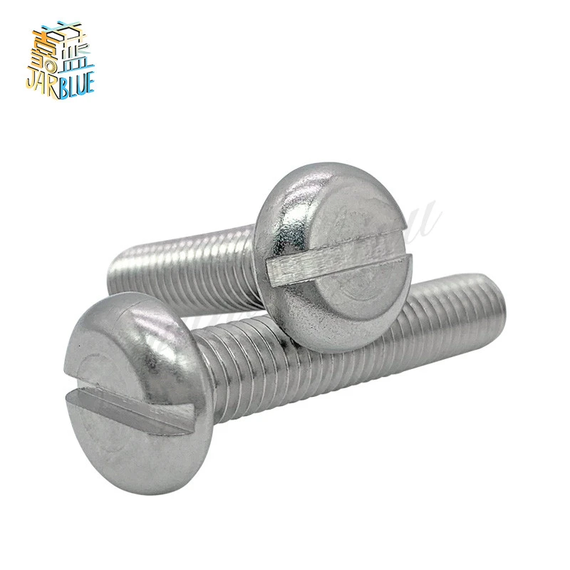 10/50pcs M1.6 M2 M2.5 M3 M4 M5 M6 304 A2-70 Stainless Steel Gb67 Metric Threaded Slotted Pan ...