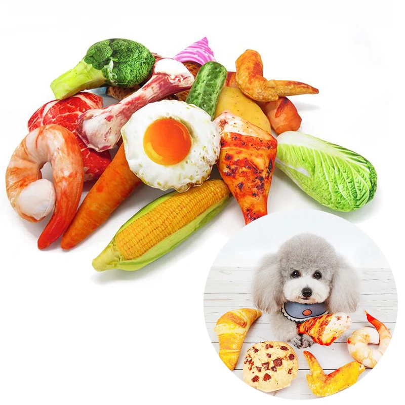 Dog Toys Funny Simulation Meat Puppy Pet Play Games Chew Toys Squeaky ...