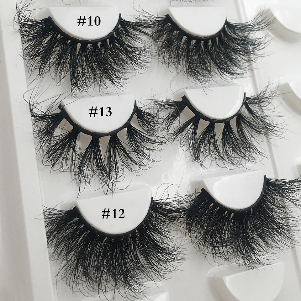 Red Siren Mink Eyelashes 25mm Lashes 1 Pair Fluffy Messy 3d False ...