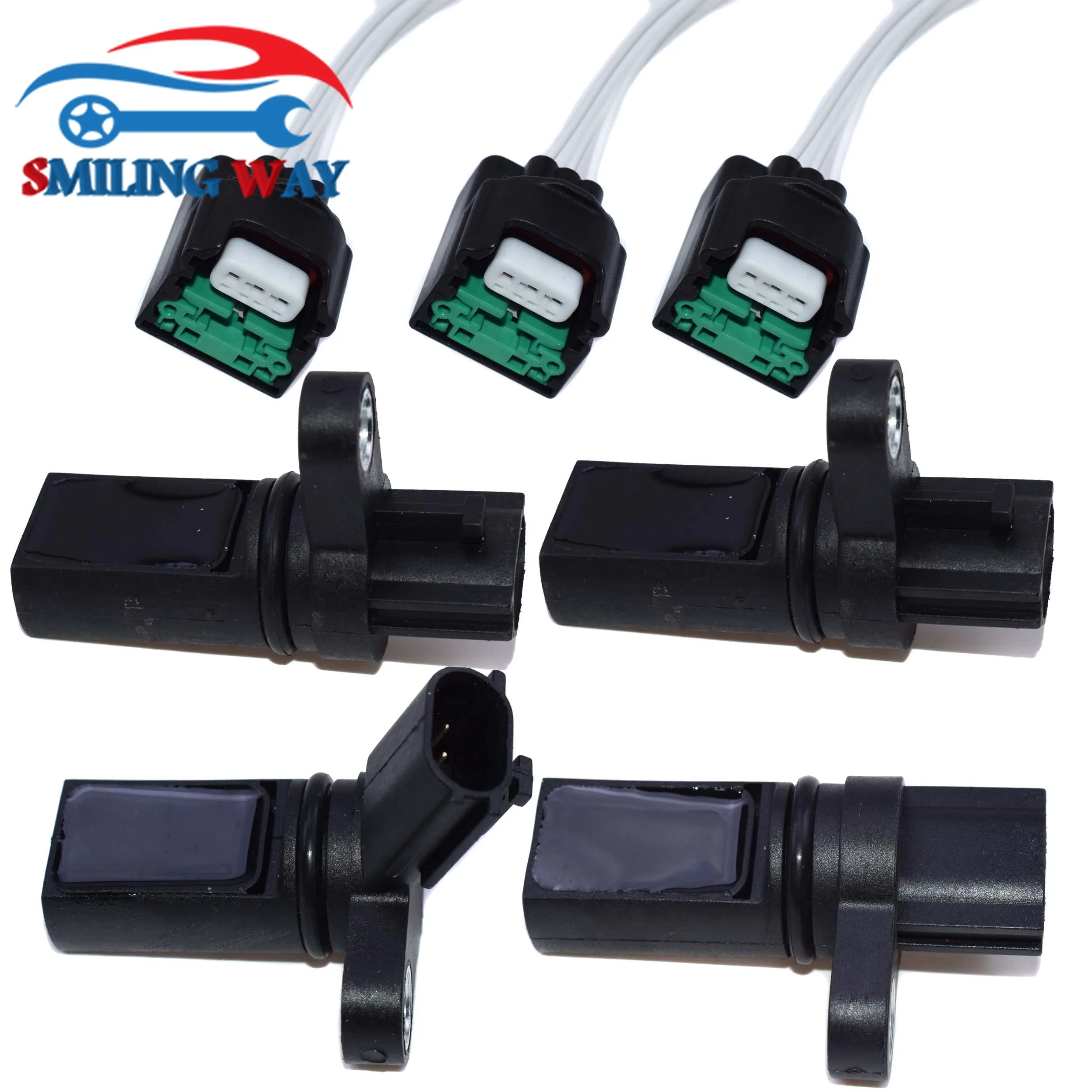 Camshaft Crankshaft Position Sensor Left & Right + Connector Harness ...