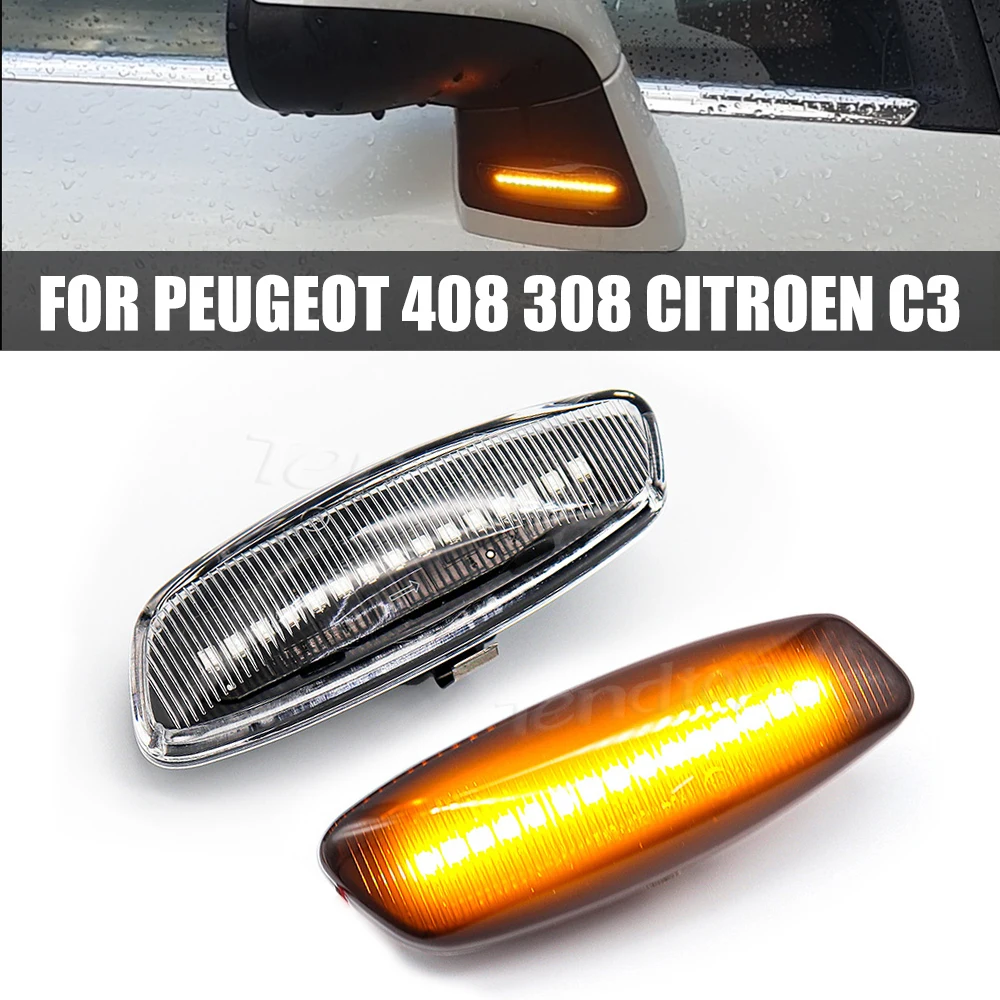 2Pcs Dynamic Streamer Turn Signal Side Marker Lamp Car Lights For ...