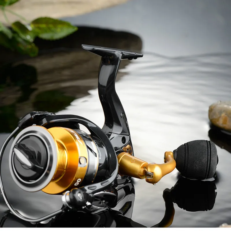 Carrete de pesca giratorio 14 + 1 BB STR1000 7000, doble bobina, Ratio ...