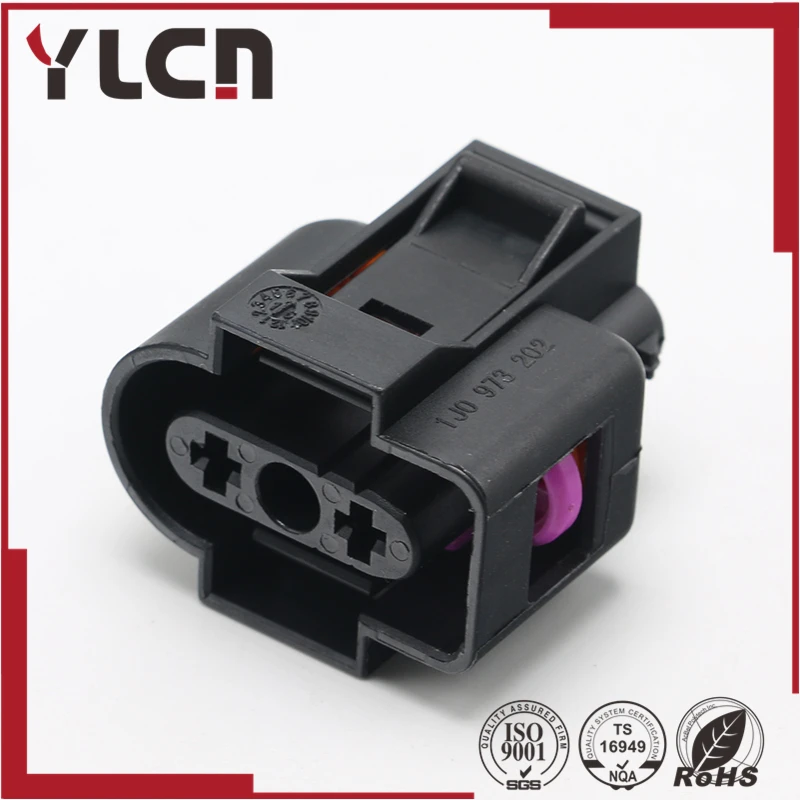 Conector eléctrico impermeable de alta calidad 2pin auto plástico negro ...