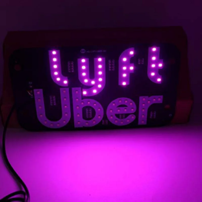 UBER/LYFT LED Sign Decor With Suction Cups Glowing Decor Accessories ...