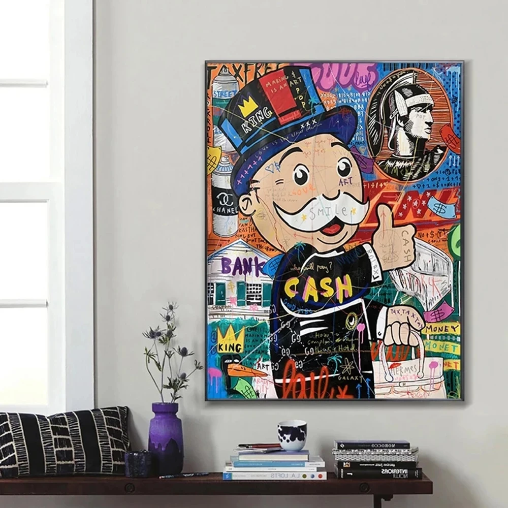 Alec Monopoly Graffiti Artwork Printed on Canvas – CanvasPaintArt