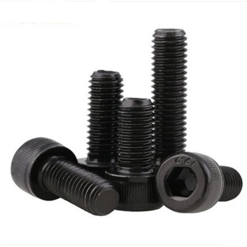 1000pcs Din912 Allen Head Screw M1.6 M2 M2.5 M3 Steel Black Hexagon Hex Socket Cap Head Screw ...