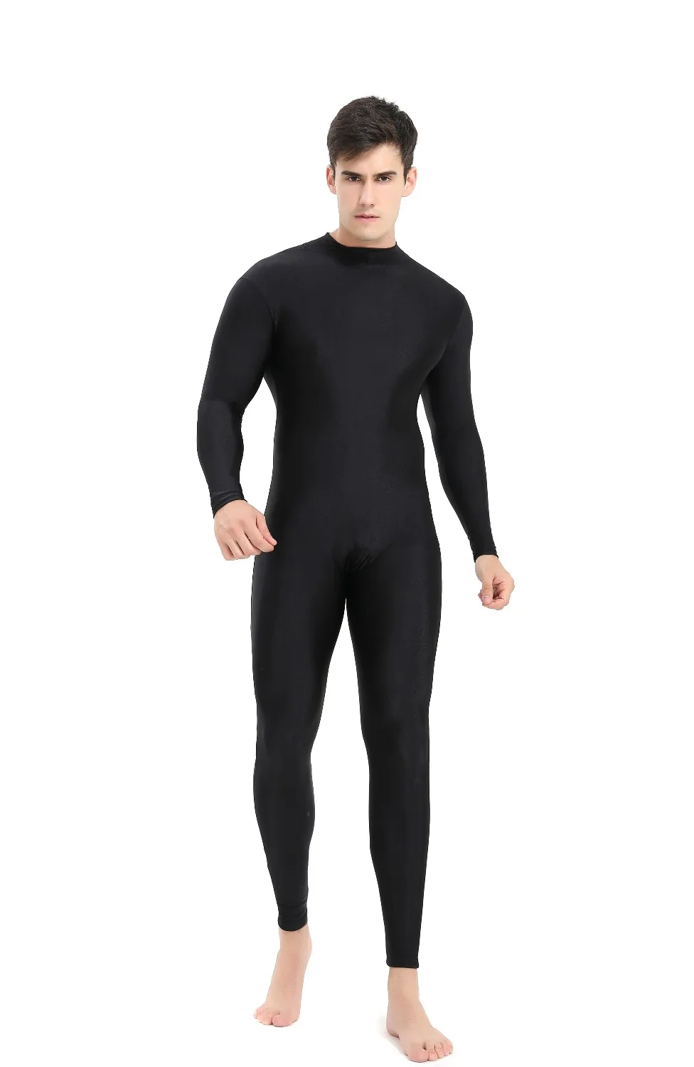 Speerise Adult Unisex Mock Neck Long Sleeve Unitard Men Spandex ...
