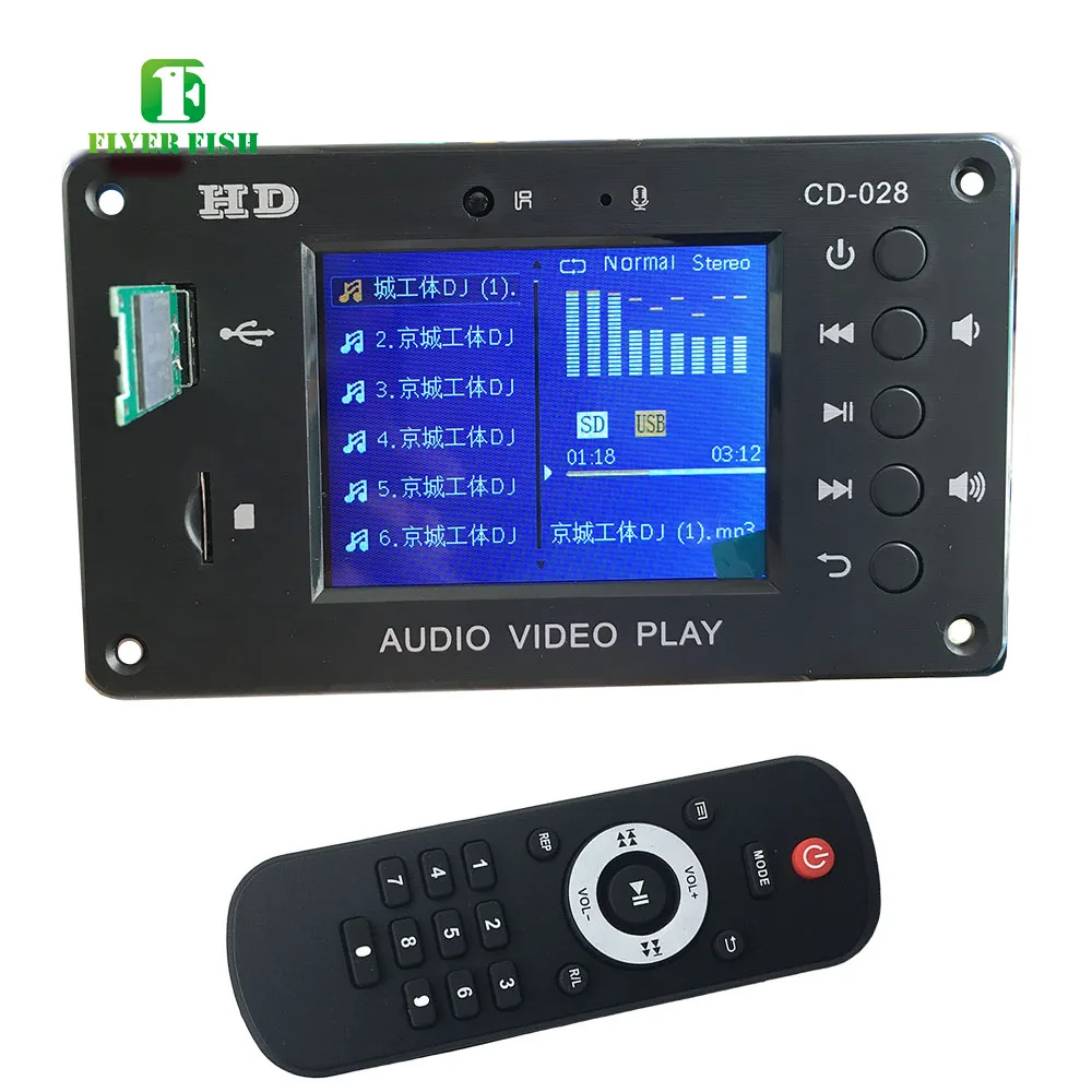 Bluetooth 5.0 Audio Video Decoder Alarm Time Tft Cvbs Bluetooth Call ...