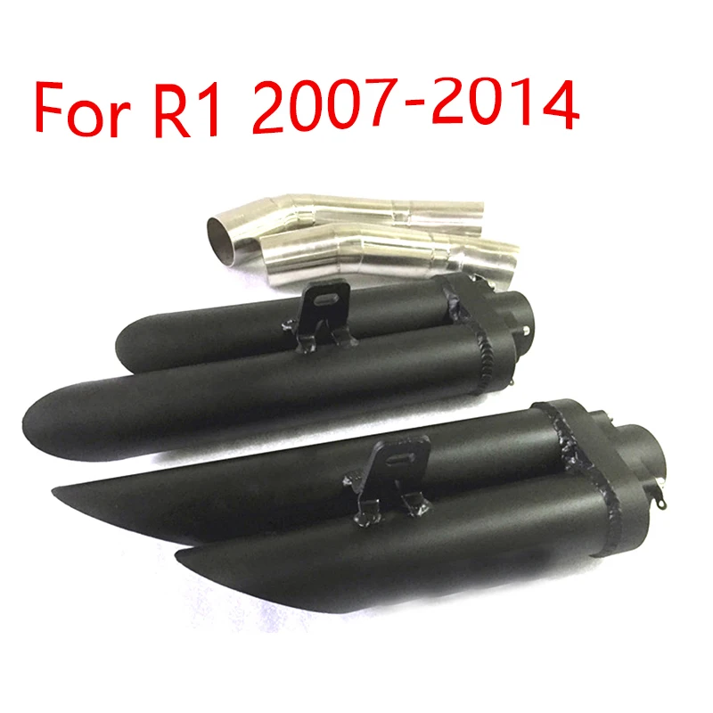 Dual-outlet-Motorcycle-Exhaust-Muffler-Pipe-for-YAMAHA-R1-YZF-R1-2004 ...