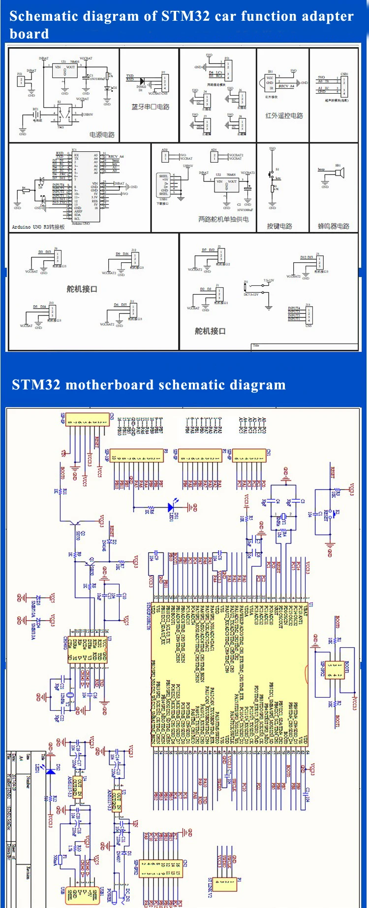 STM32 Smart Car Wifi Video Remote Control Obstacle Avoidance Tracking
