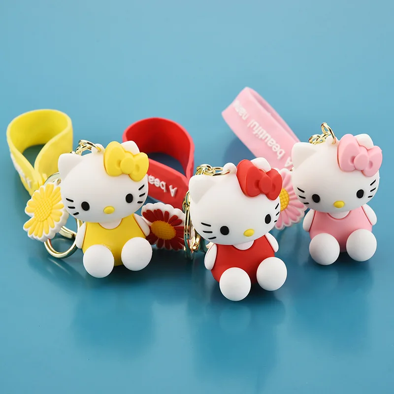 Hello Kitty Key Holder Ring Toy Keychain - KawaiiMerch.com