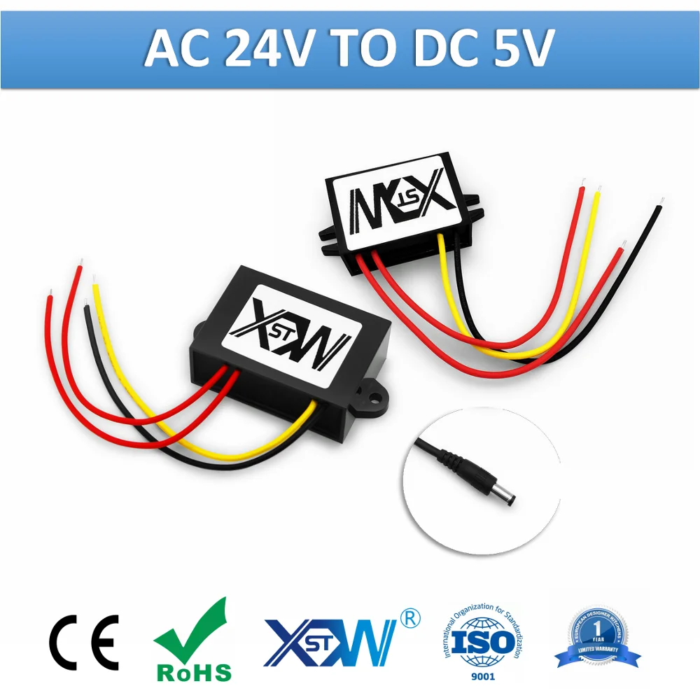XWST Customized 24v AC to 5v DC 1A 2A 3A 4A 5A AC to DC Step Down ...