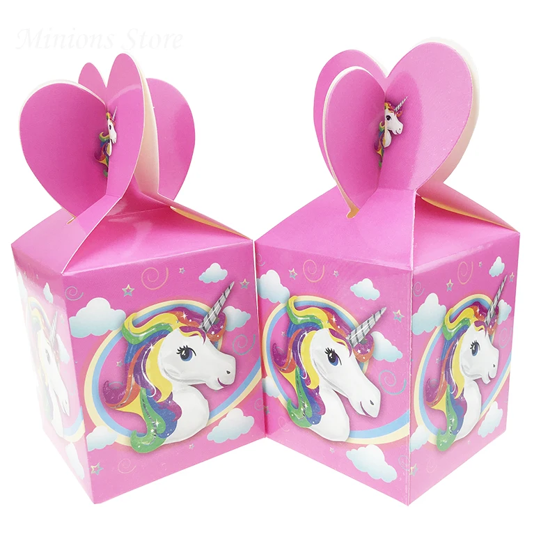 6pcs/lot Unicorn Candy Box Children Birthday Party Decorations Kids ...