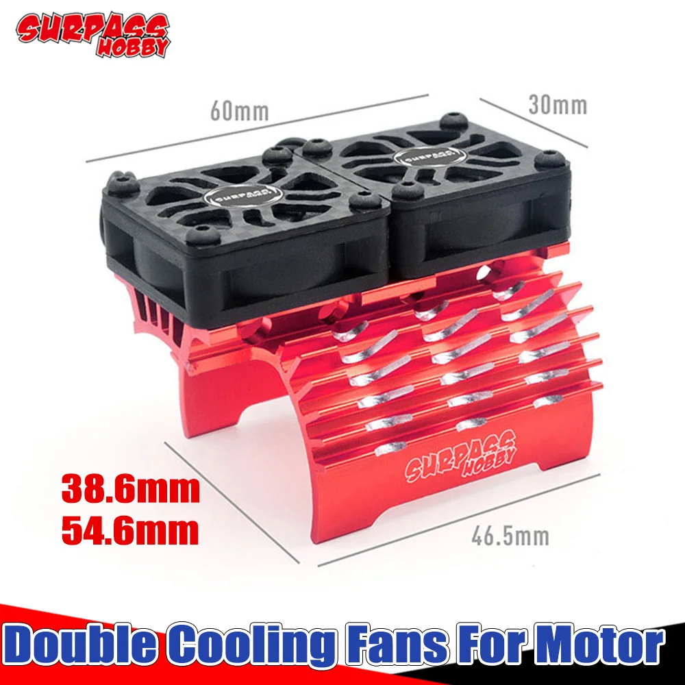 Surpass Rocket Metal Motor Cooling Fan 40mm 50mm Double Cool Fans Heat ...