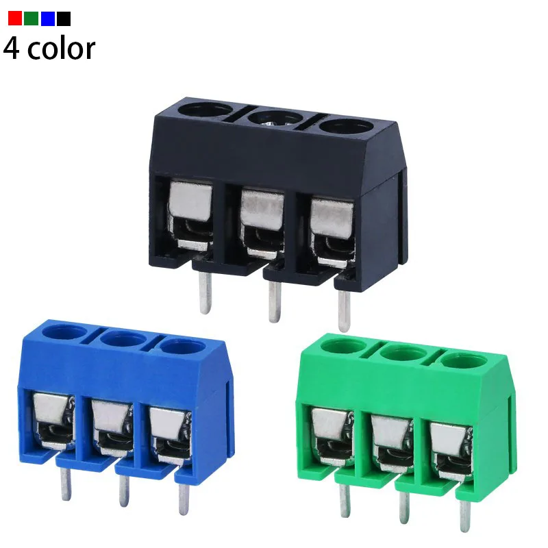 10 PCS KF301- 3P screw 5.0mm terminal block 3 Pin Spliceable pcb ...