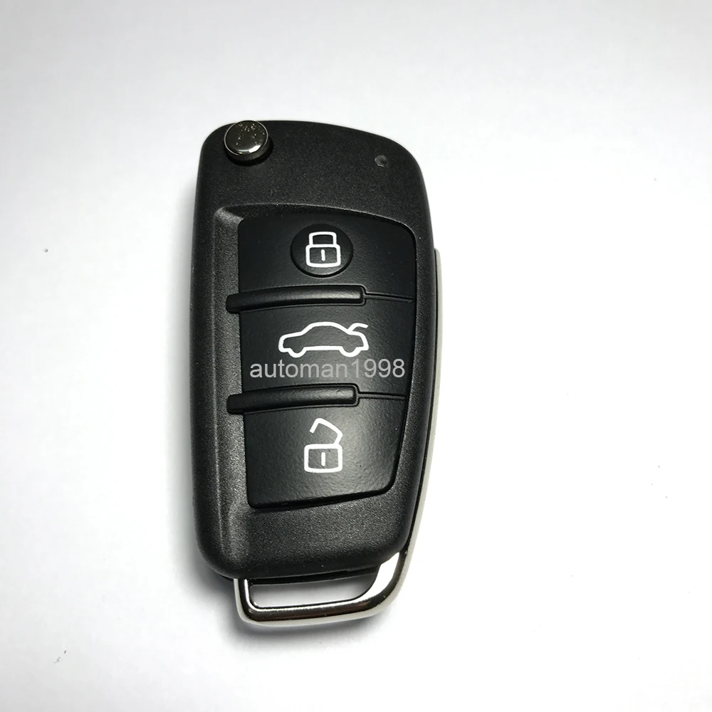 New 3 Button Folding Remote Key For Audi A3 Tt 433mhz With 48 Chip Hu66 ...