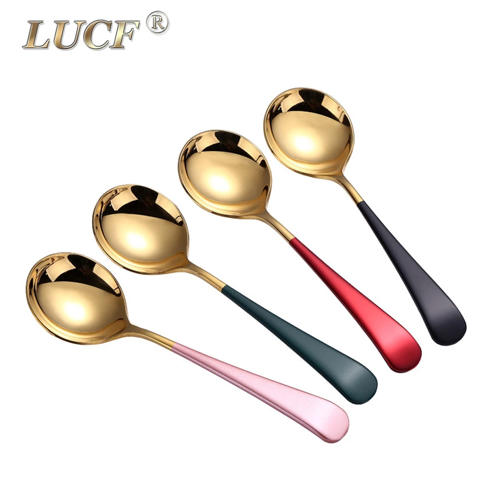 Hot-Colorful-Sweet-Dessert-Spoon-Stainless-Steel-18-8-Fashion-Ice-Cream ...