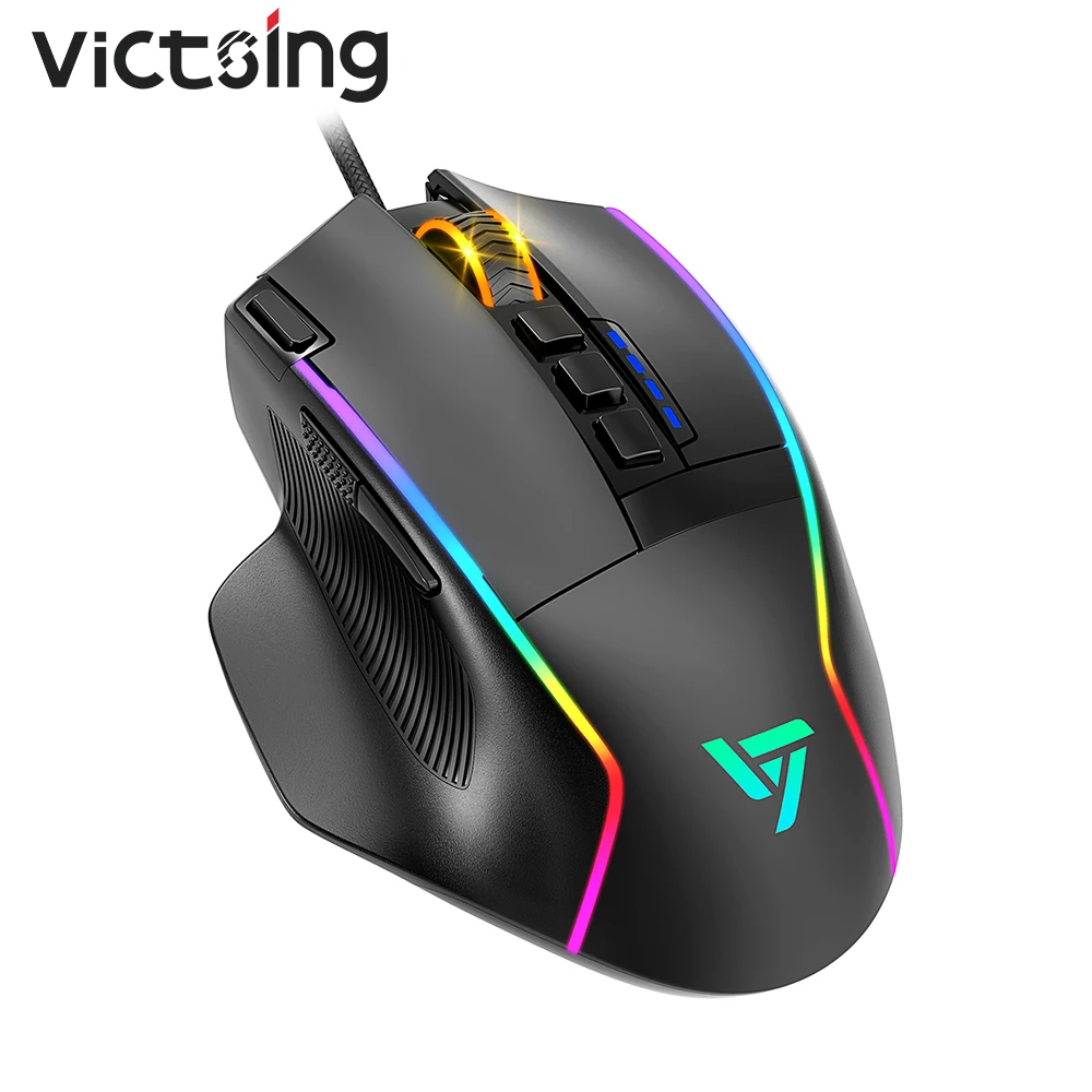 Victsing Pc322 Wired Gaming Mouse With 10 Programmable Buttons And Rgb ...
