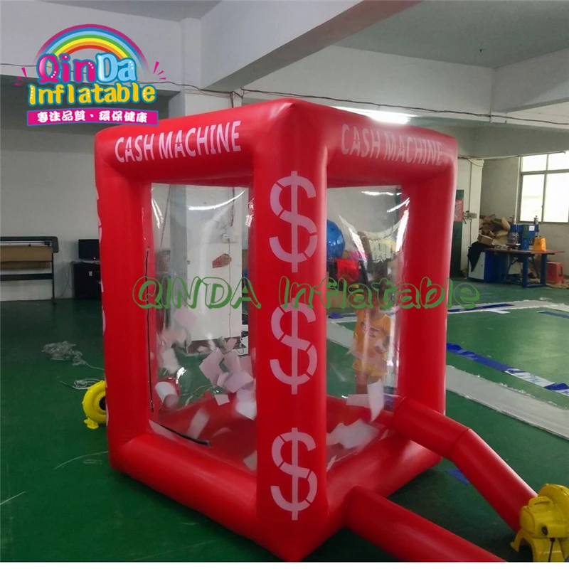 PVC Inflatable Cash Cube Money Machine Booth /inflatable cash grabber ...