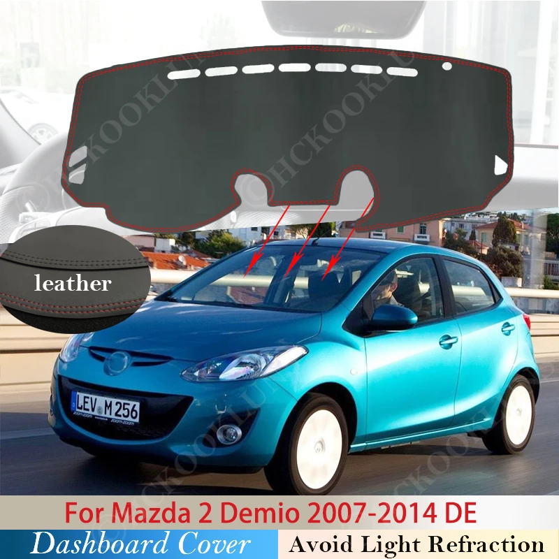 PU Leather for Mazda 2 Demio 2007 ~ 2014 DE Dashboard Cover Protective ...