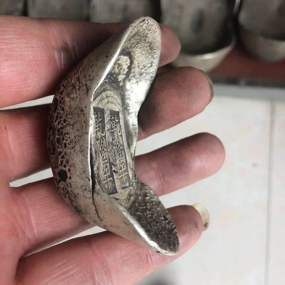 Antique Silver Ingot Of Qing Dynasty Silver Ingot Of Shunzhi Year ...