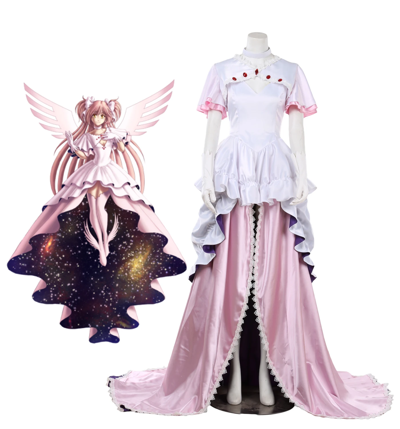 Puella Magi Madoka Magica Madoka Kaname Goddess Dress Cosplay Costume ...