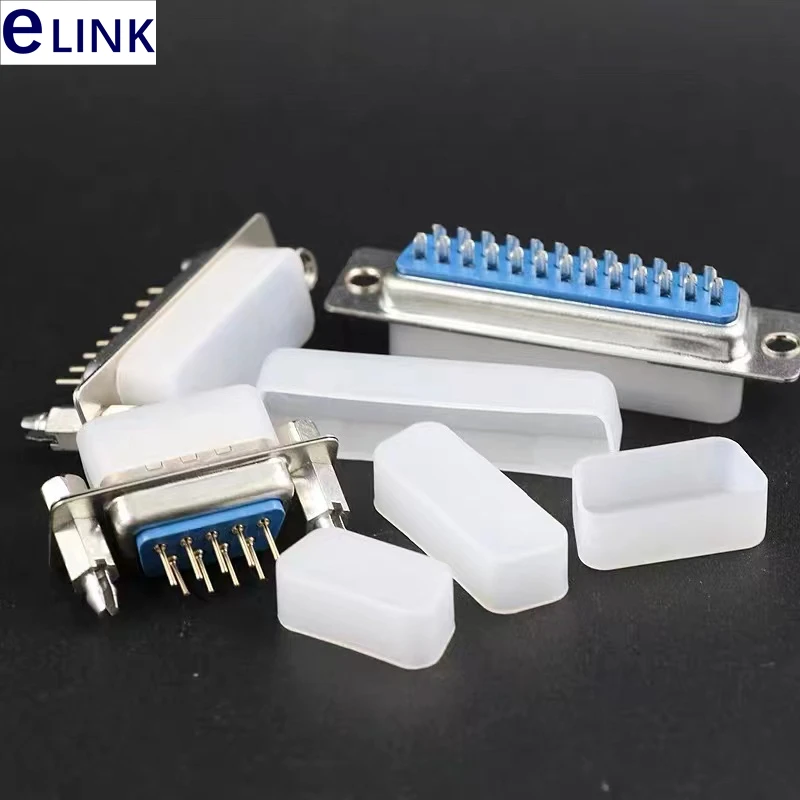 100pcs dust cap DB9 DB15 DB25 DB37 DB26 DB44 DB62 VGA RS232 male female ...