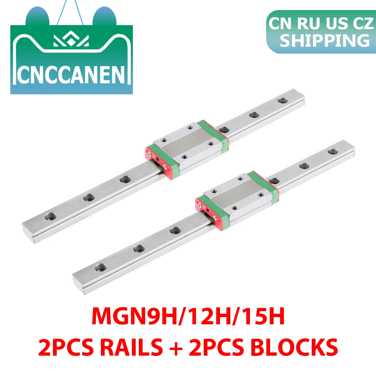 Mgn12 Mgn15 Mgn9 Miniature Linear Rail Slide 2pcs Linear Guide +2pcs Mgn9h Mgn12h Mgn15h ...