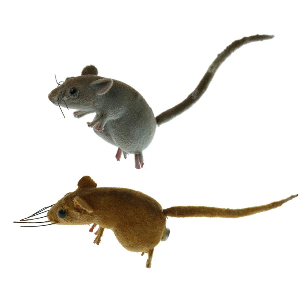 1/2pcs Realistic Mouse Animal Ornament Fridge Magnet Mice Toys Outdoor ...