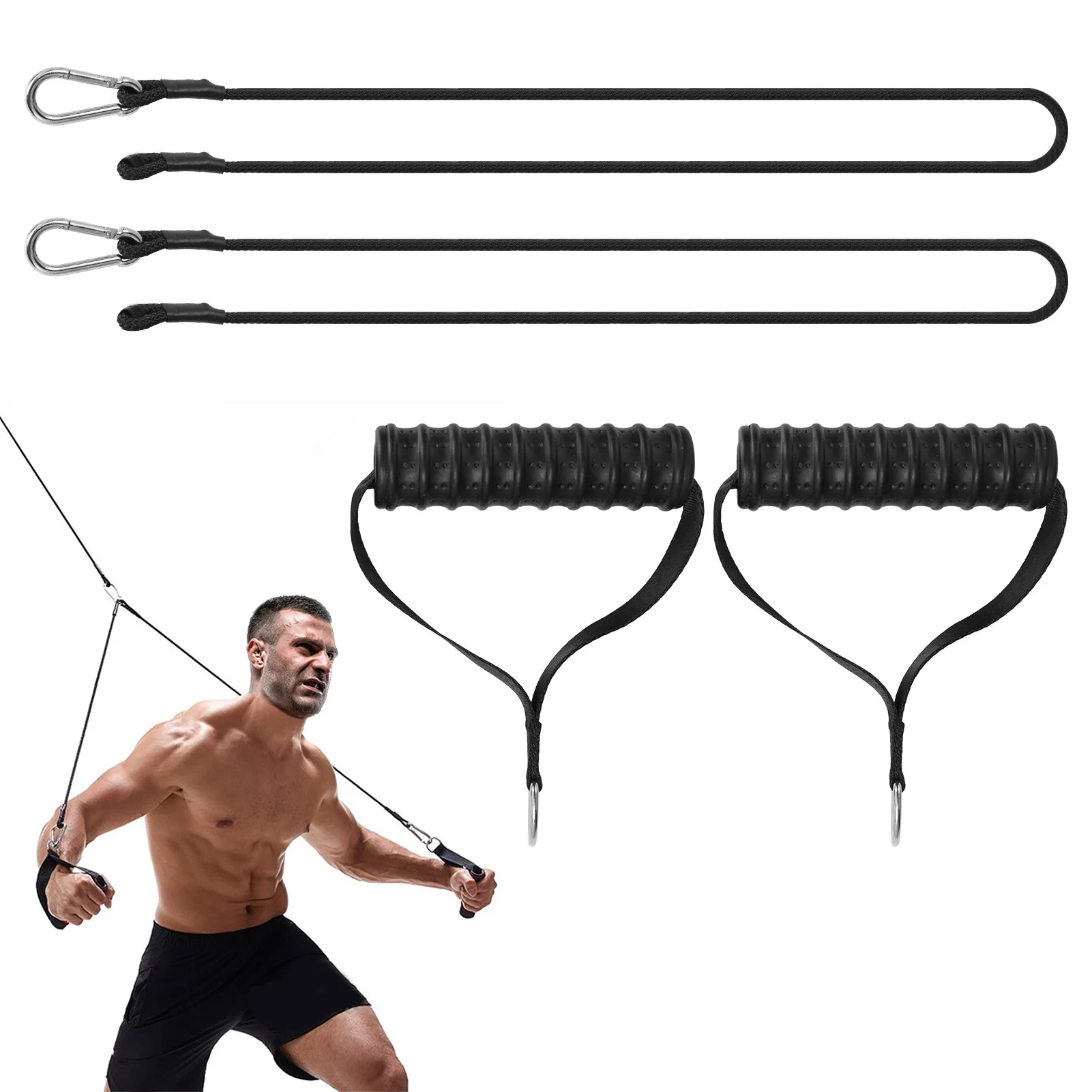 Fitness-Pulley-Cable-Machine-Forearm-Wrist-Trainer-Arm-Muscles-Training ...