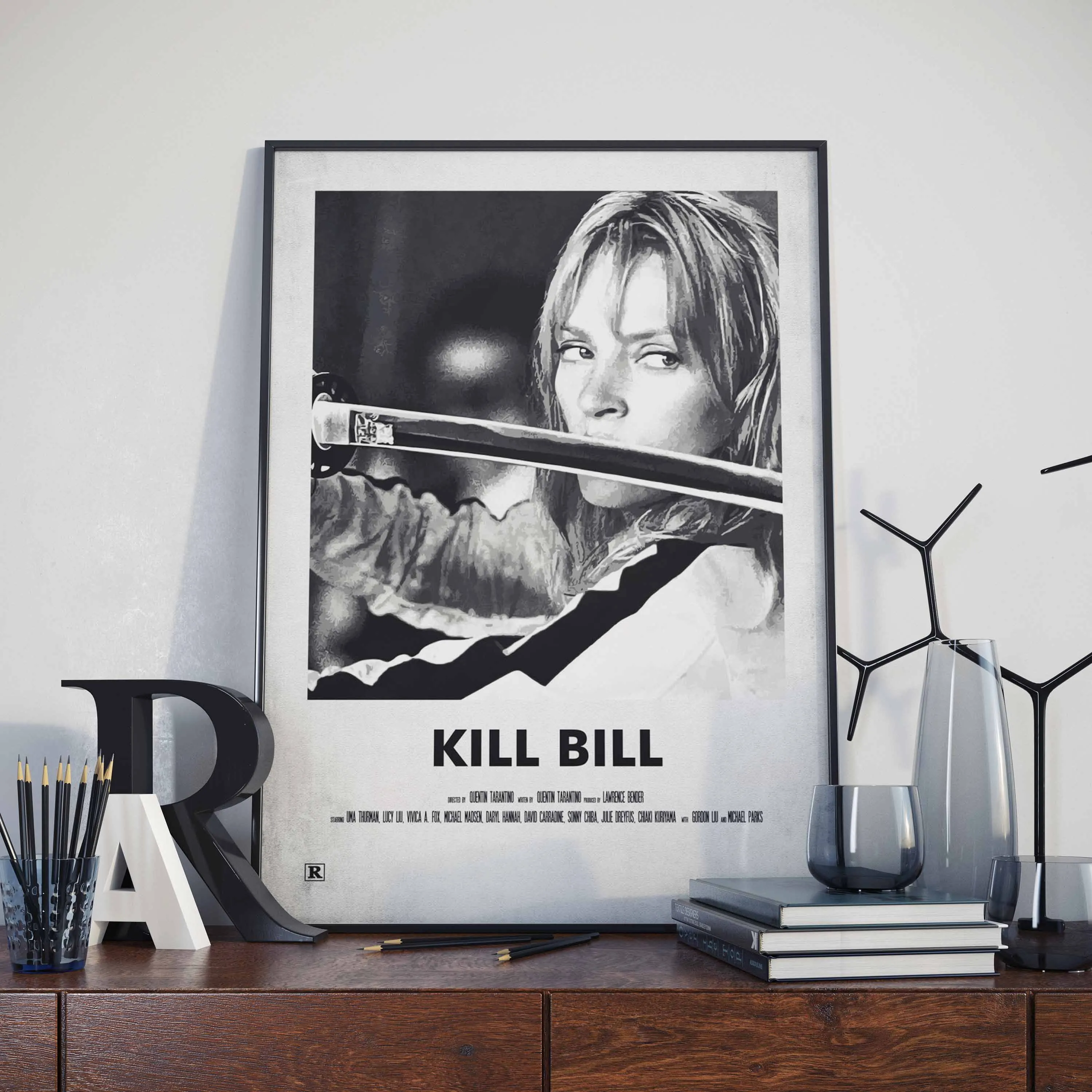 Kill Bill Poster Black And White