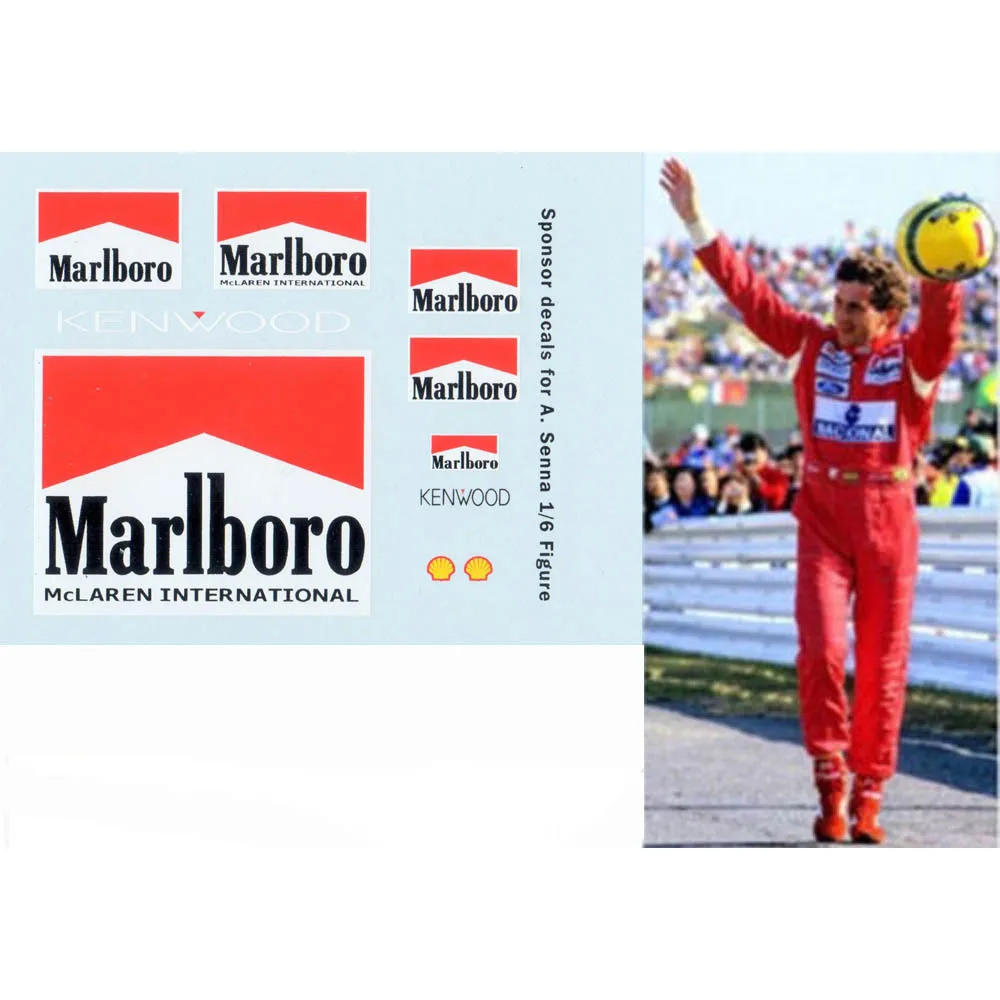 1/6 DECAL AYRTON SENNA SPONSOR FIGURE 1993 JAPAN DECALS TBDECALS TBD13 ...