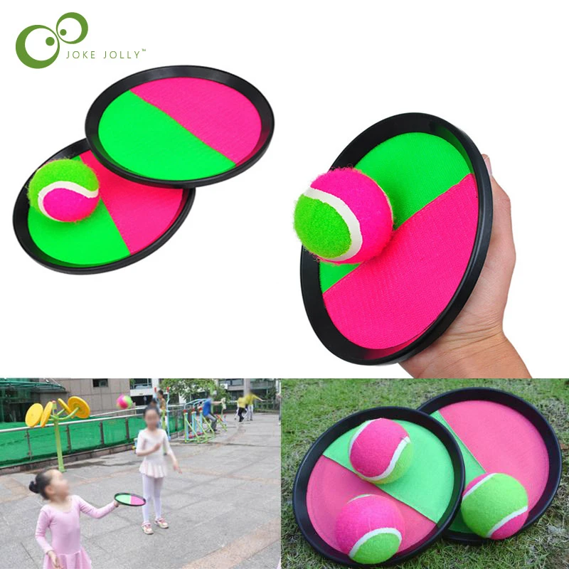 1set Kids Sucker Sticky Ball Toy Outdoor Sports Catch Ball Game Set ...
