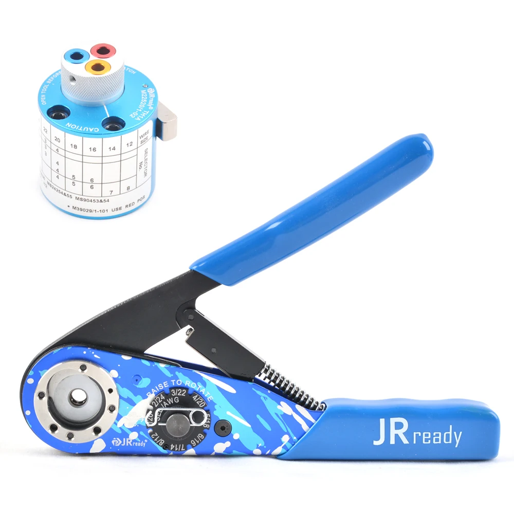 JRready NEW-AS1 M22520/1-01 Crimp Tool 12-26 AWG M22520/1-02 Turret ...