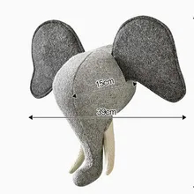 Home Decor Plush Toy Animal Head Wall Hanging Pendant Mural Living Room ...