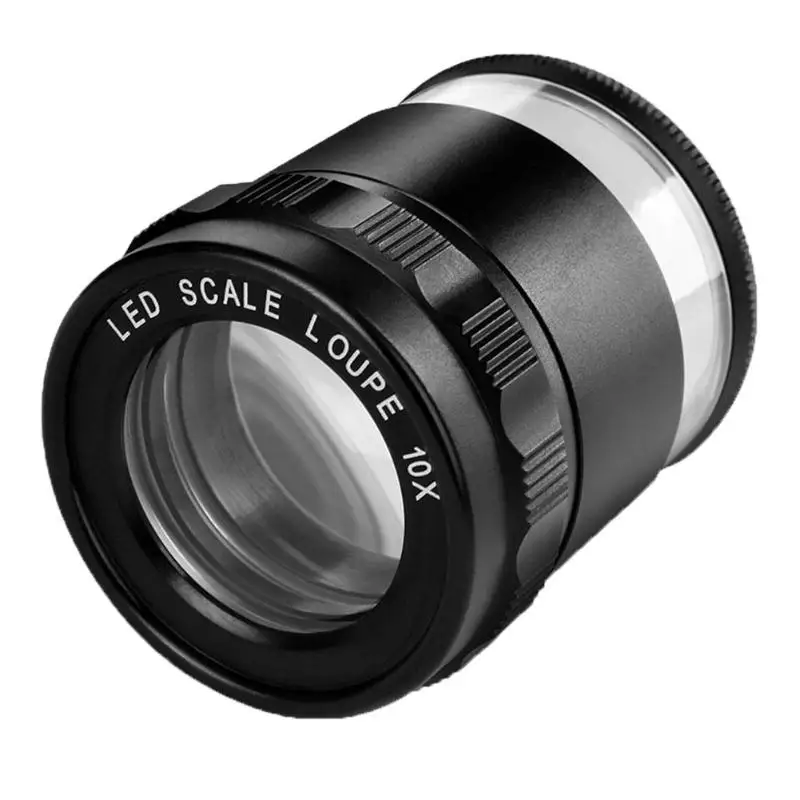 10X Stehen Messung Lupe Skala Lupe mit LED Licht Lupe Professionelle ...