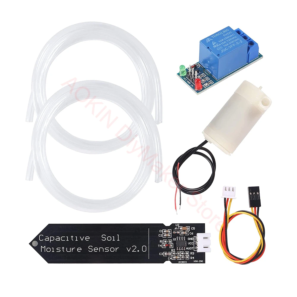 Automatic Irrigation Diy Kit Watering System Capacitive Soil Moisture ...