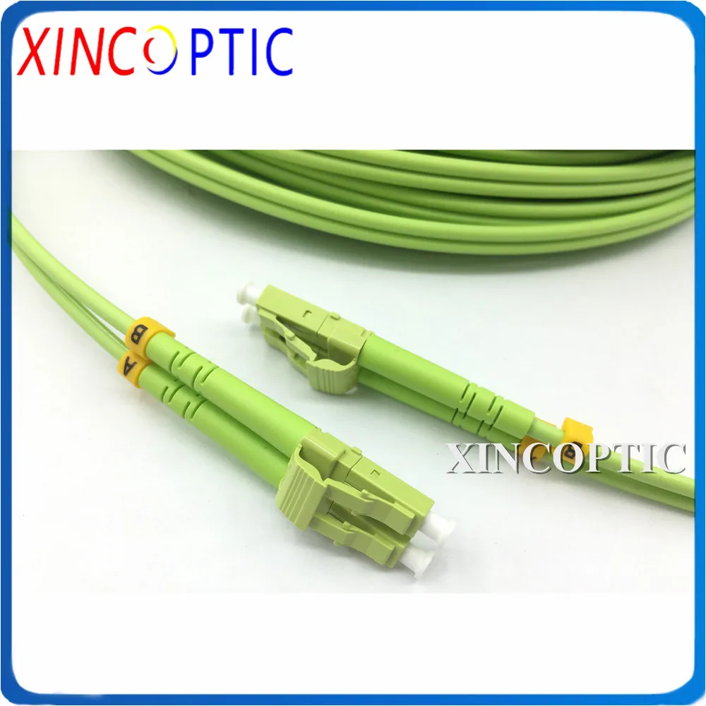 10pcs Lc-lc Dx Om5 Lime Green Fiber Connector,lcupc-lcupc 1/2/3/4/5/6/7 ...