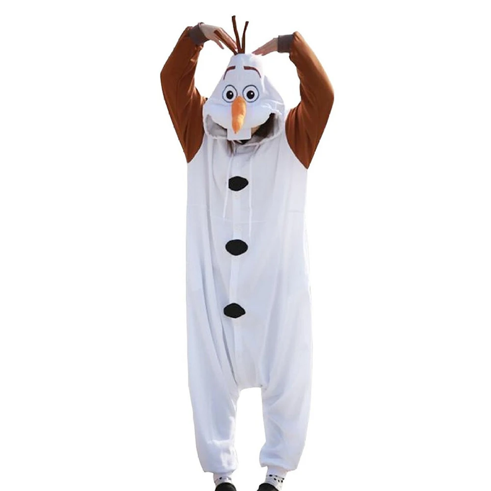 Frozen Snowman Olaf Pajamas White Cosplay Costume With Sleepwear ...