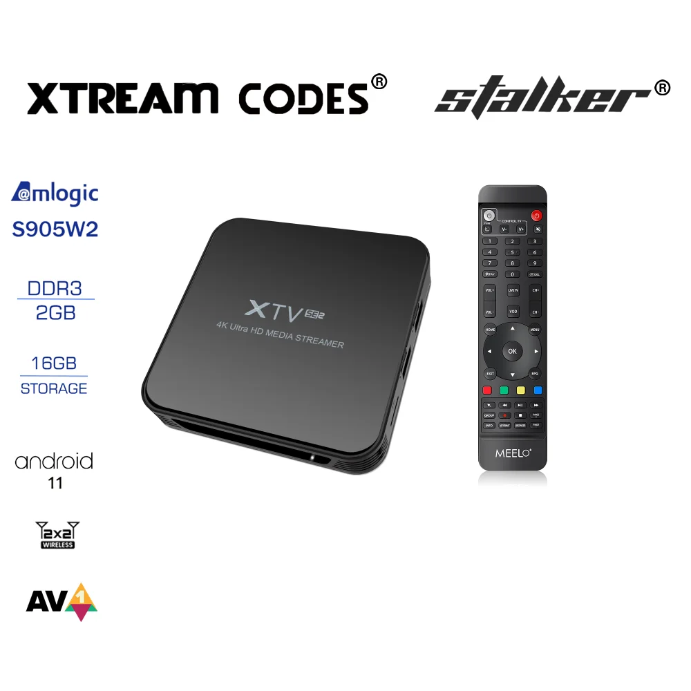 XTREAM CODES Media Decoder Android 11 2.4G/5G WIFI Smartes STALKER ...