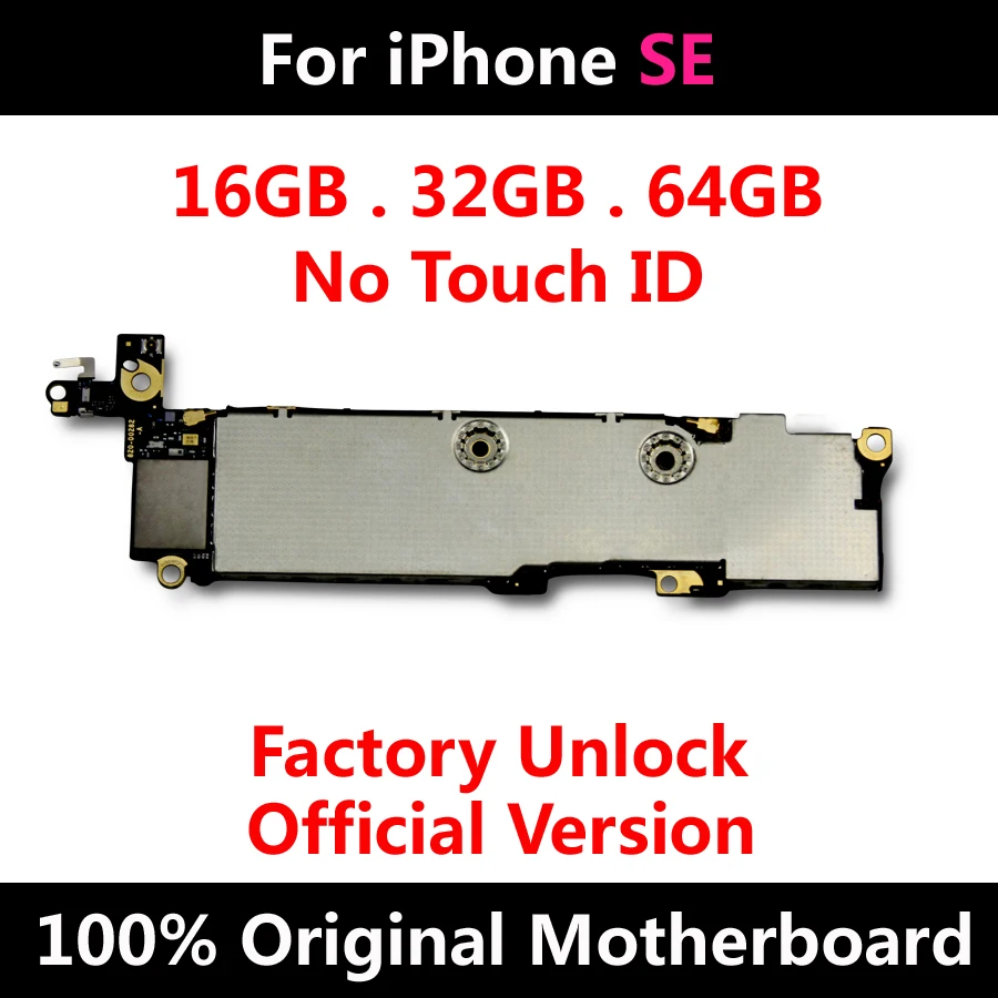 Original Mainboard For iPhone SE Unlock 16GB / 32GB / 64GB Motherboard ...