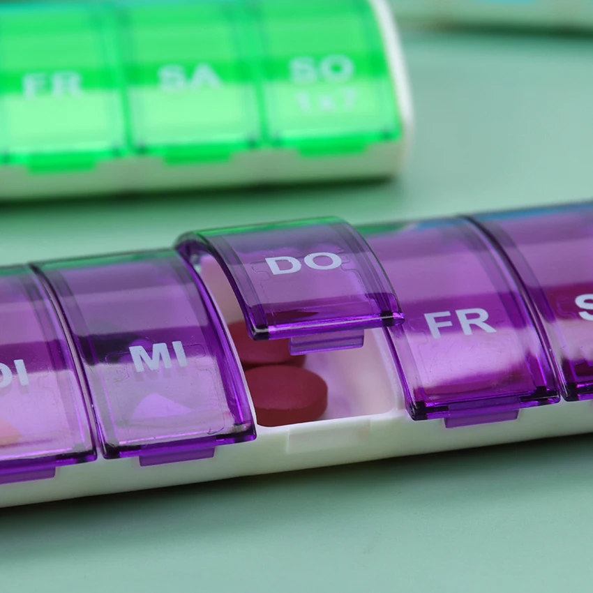 Pilulier,Boîte à pilules 7 jours, Mini conteneur, 1 unité, boîte à ...