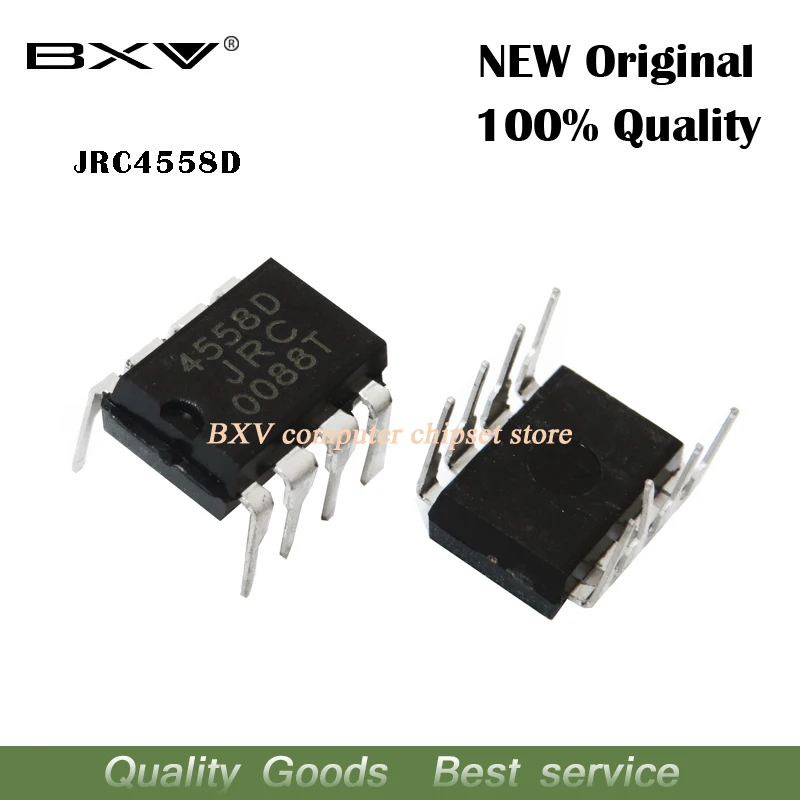 AMPLIFICADOR DE DOBLE operación, dispositivo original IC, NJM4558D, DIP8, NJM4558, DIP, JRC4558D ...