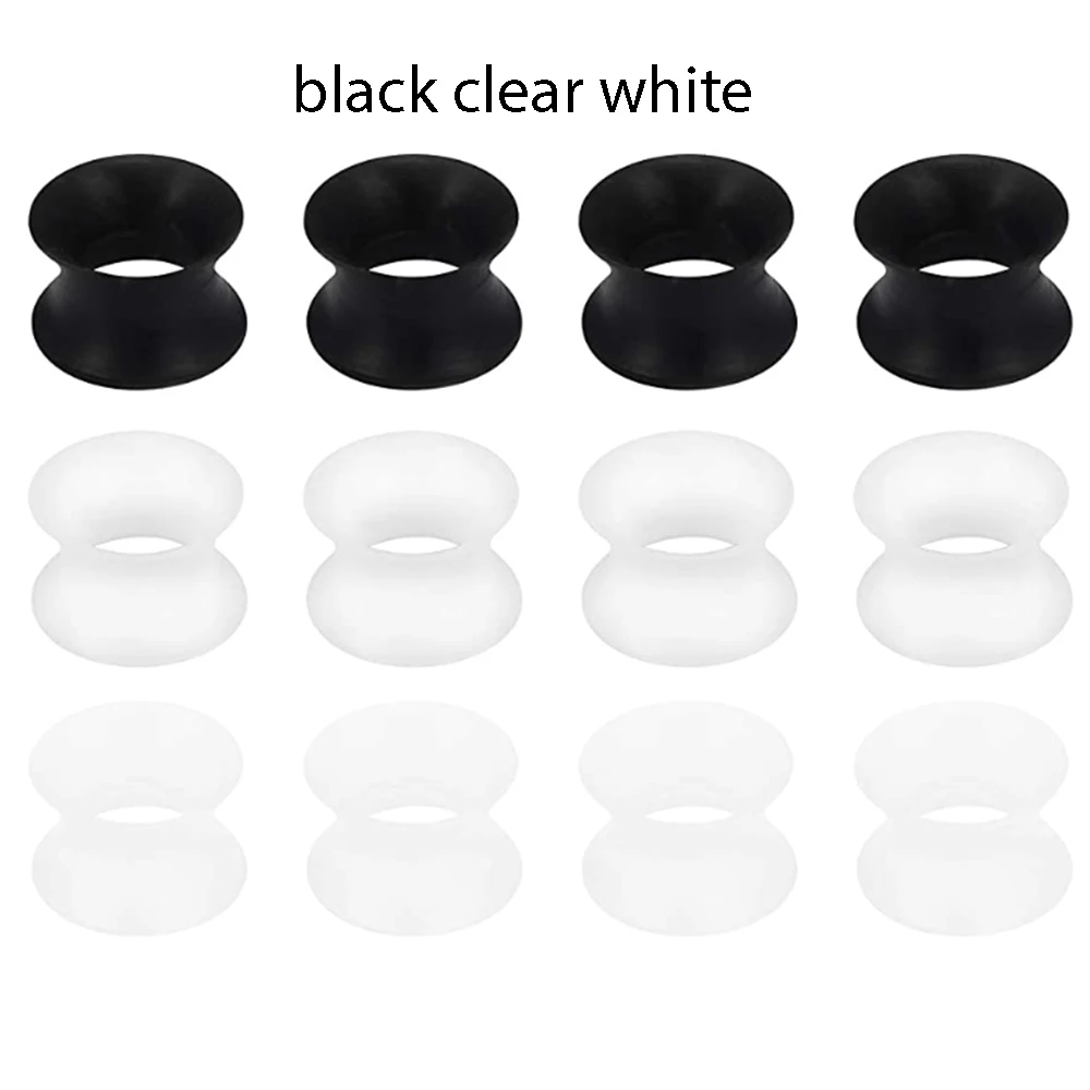 JUNLOWPY Silicone Ear Skin Flexible Flesh Tunnel Expander Piercing Lobe ...