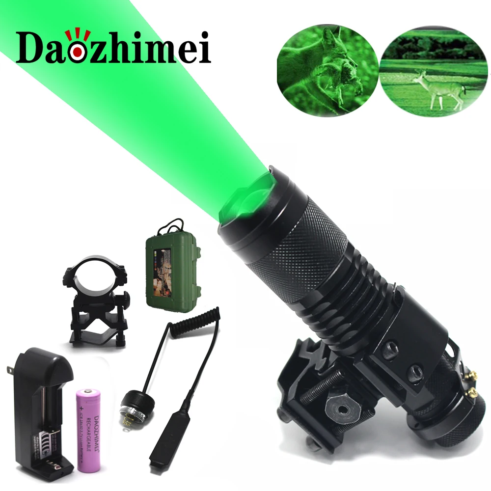 Linterna Led de enfoque con Zoom, luz verde/roja de 1000 lúmenes, luz ...