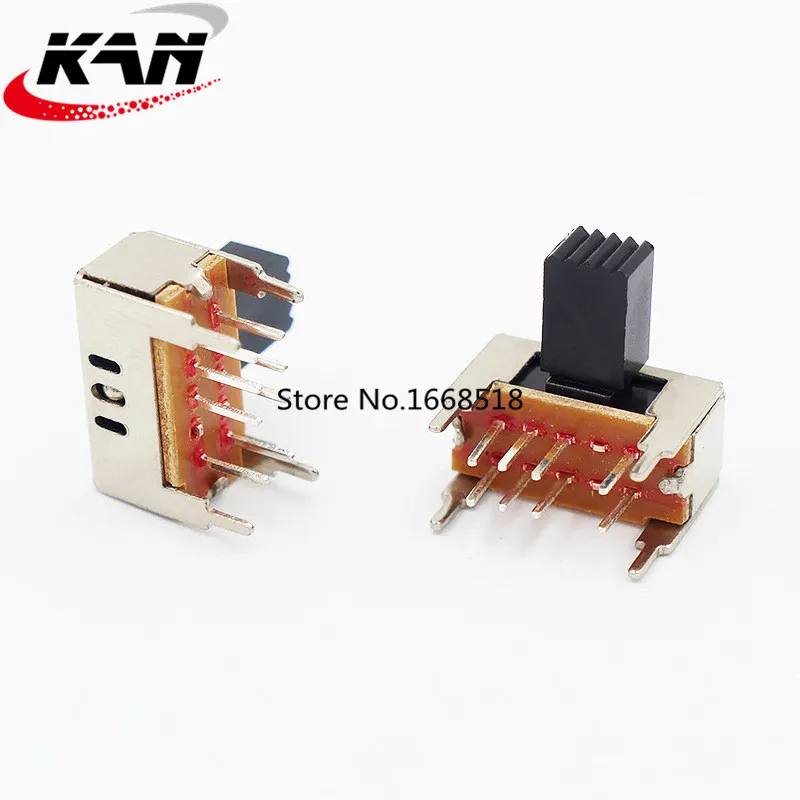 50Db Sk-23D04 (2P3T) Slide Kapcsoló Fogantyú Magassága 9 Mm-Es 3-Helyzetű 4 Rögzített Láb 8 ...